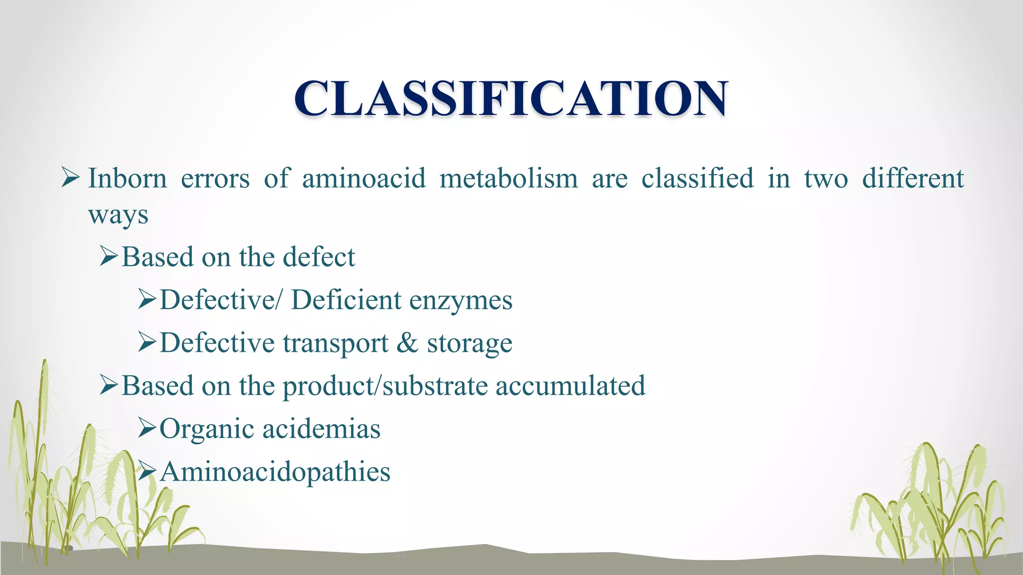 Inborn Errors of Aminoacid Metabolism | PPTX