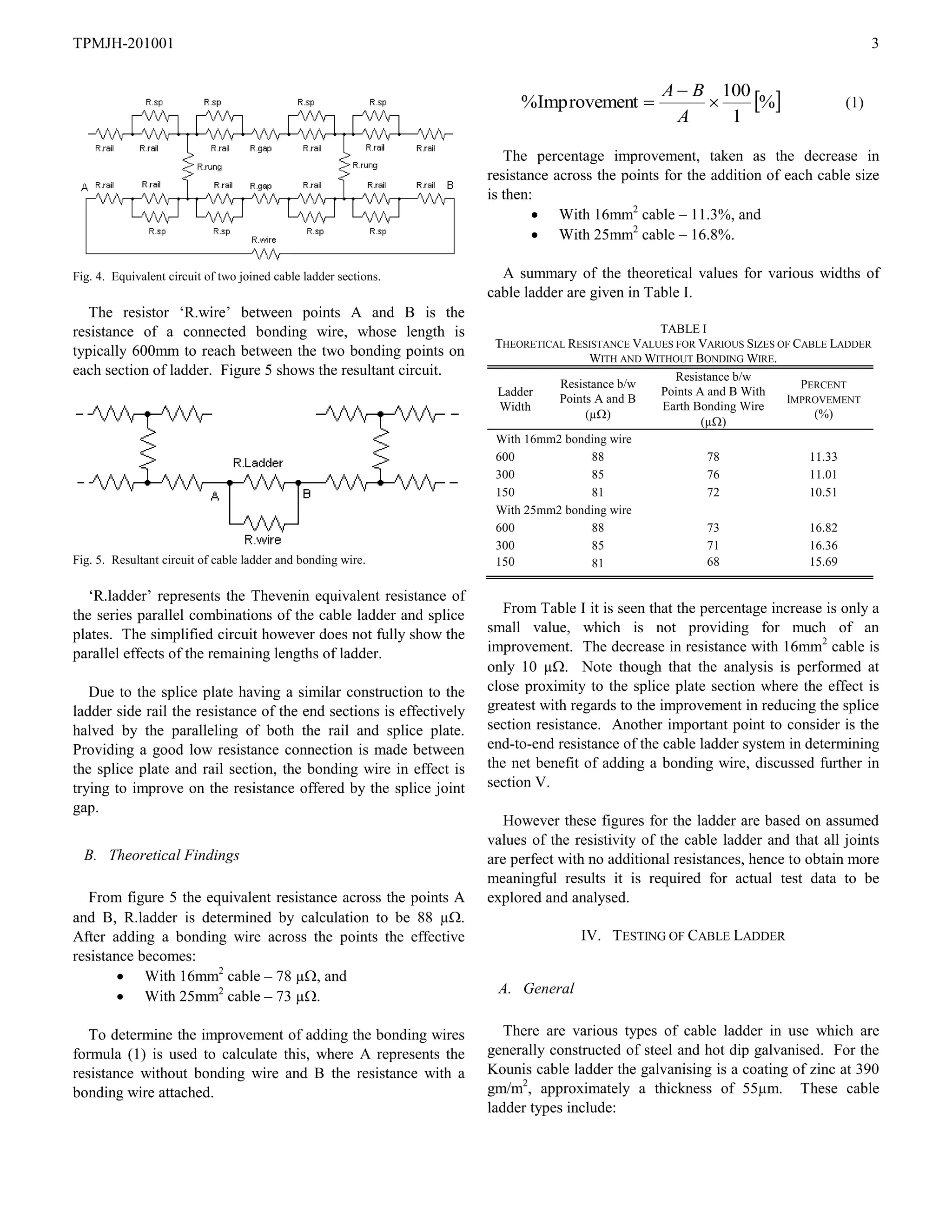Cable Ladder Bonding with Earth Wire, Is it Necessary? | PDF