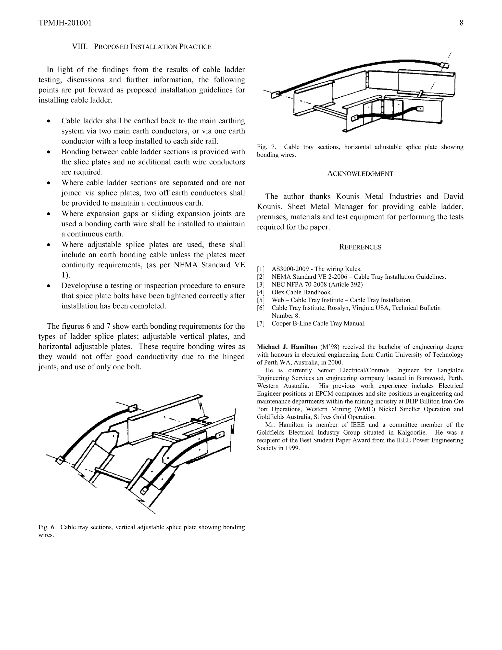 Cable Ladder Bonding with Earth Wire, Is it Necessary? | PDF