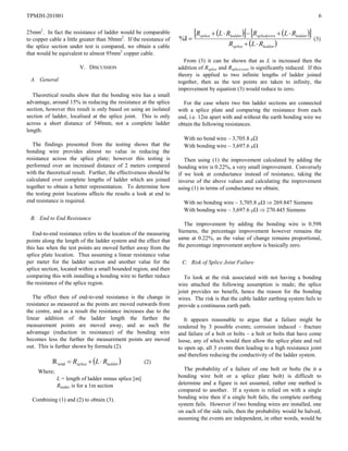 Cable Ladder Bonding with Earth Wire, Is it Necessary? | PDF
