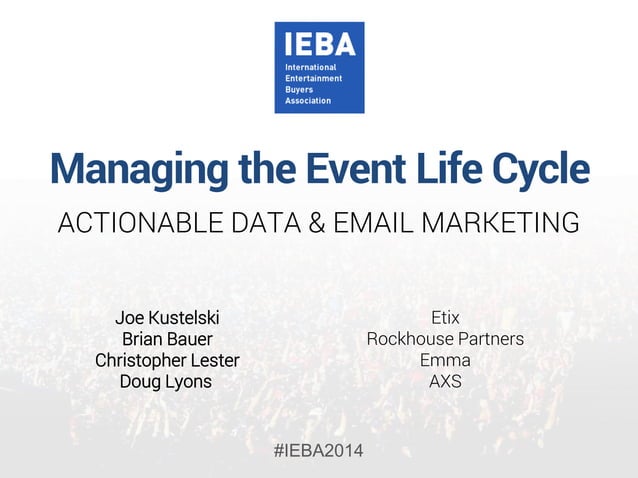 Managing The Event Life Cycle Actionable Data And Email Marketing Ppt