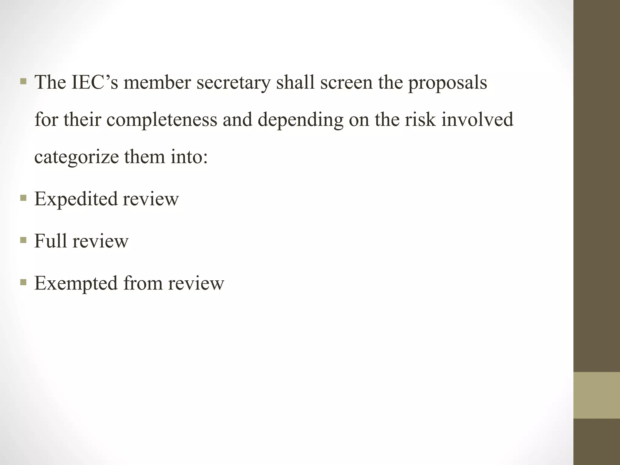 institutional ethics committee | PPTX