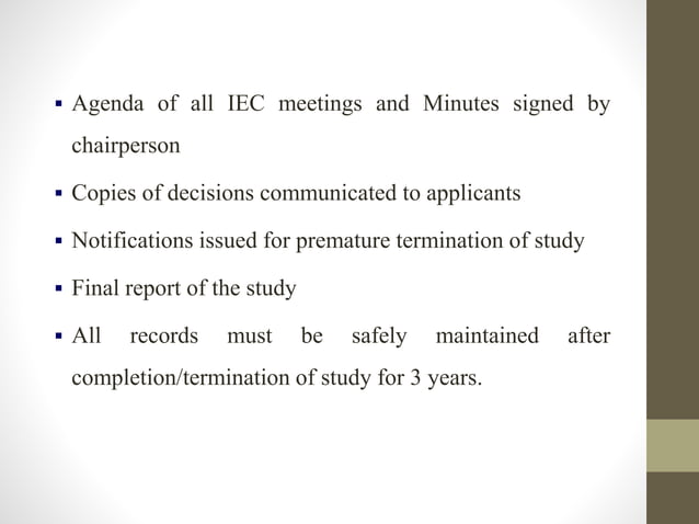 institutional ethics committee | PPTX | Science