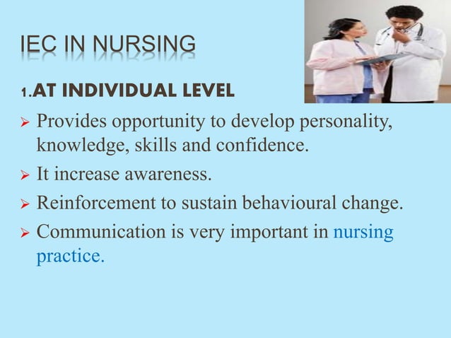 Information education and communication (IEC)