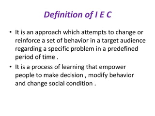Information Education Communication | PPTX