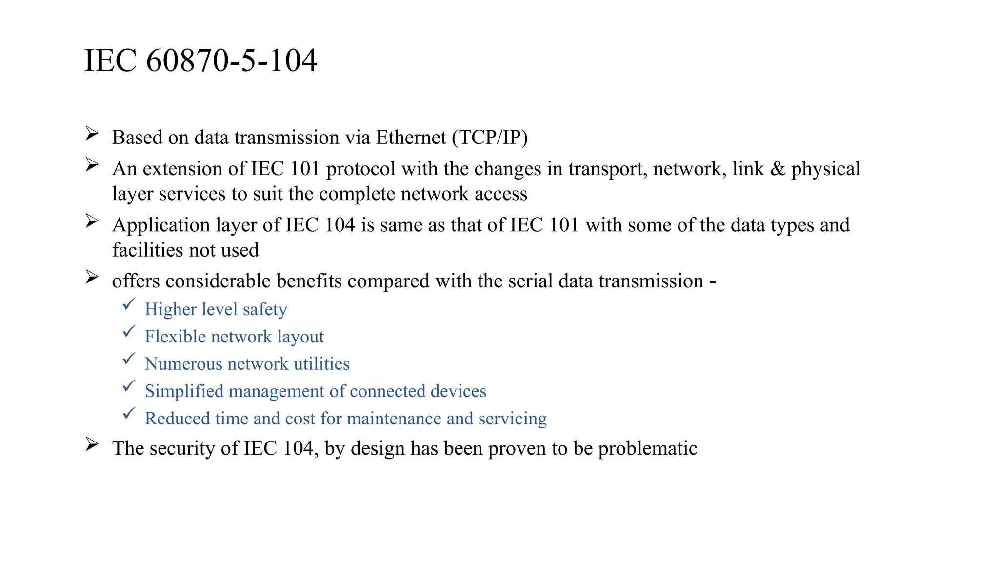 IEC 101 AND 104 protocols TCP/IP and OSI | PPTX