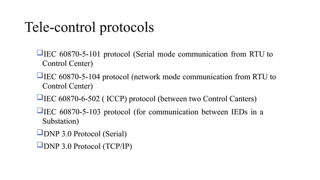 IEC 101 AND 104 protocols TCP/IP and OSI | PPTX | Computer Networking | Computing