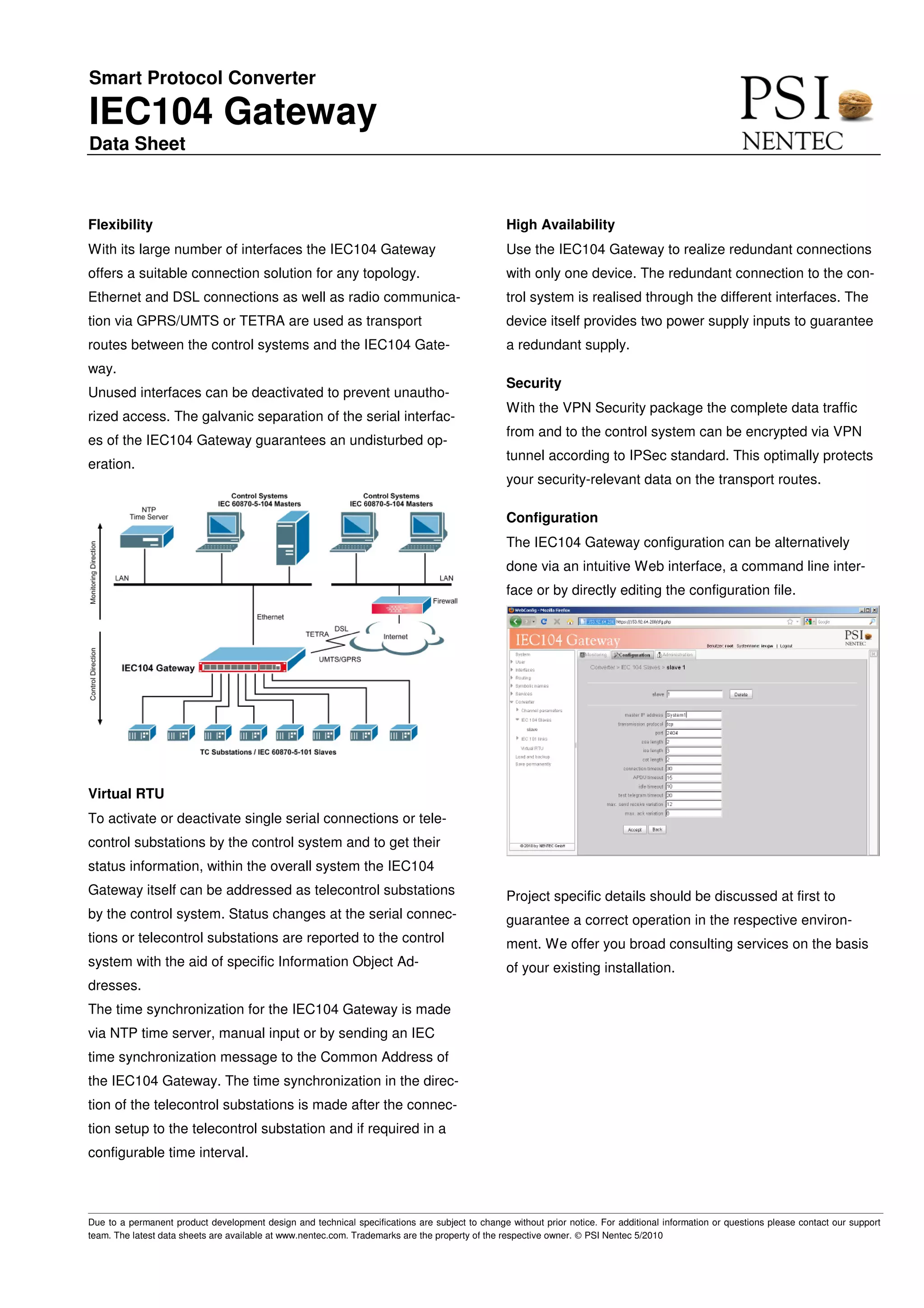 Iec104 gateway datasheet | PDF