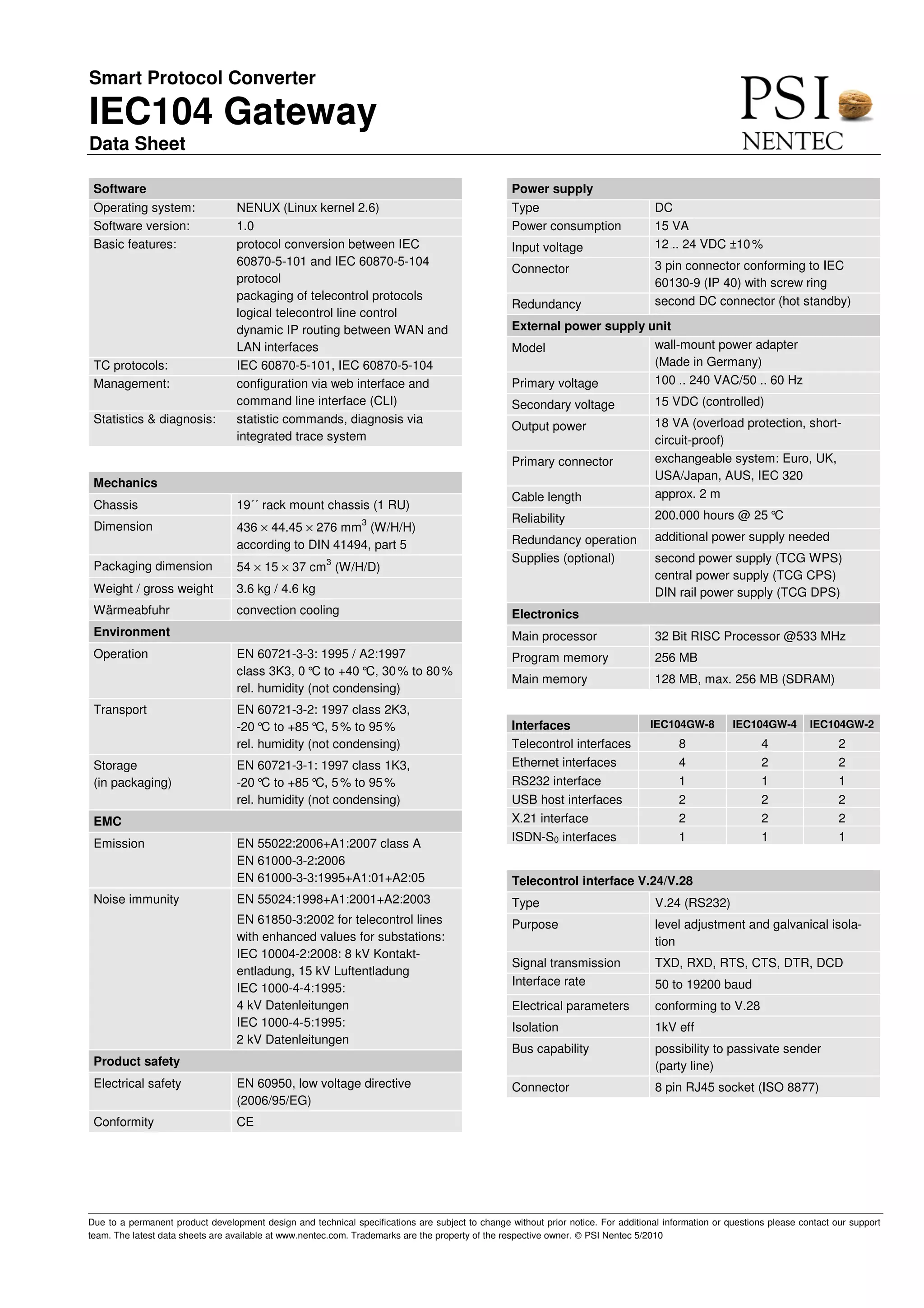 Iec104 gateway datasheet | PDF