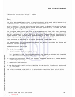 Iec60079 14 projeto seleção montagem instal.elétrica | PDF
