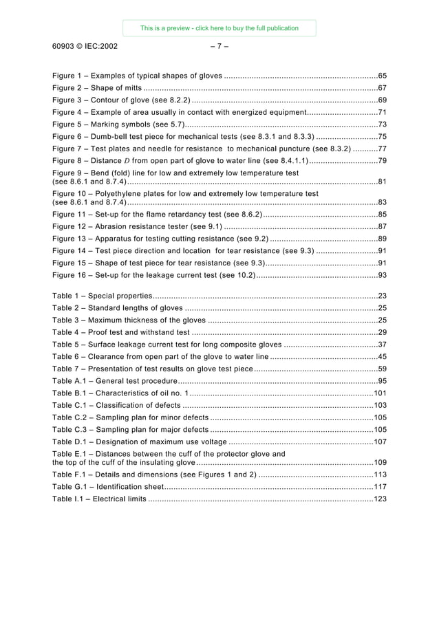 IEC 60903 2nd Edition 2002-08 - Insulating Gloves (Preview) | PDF