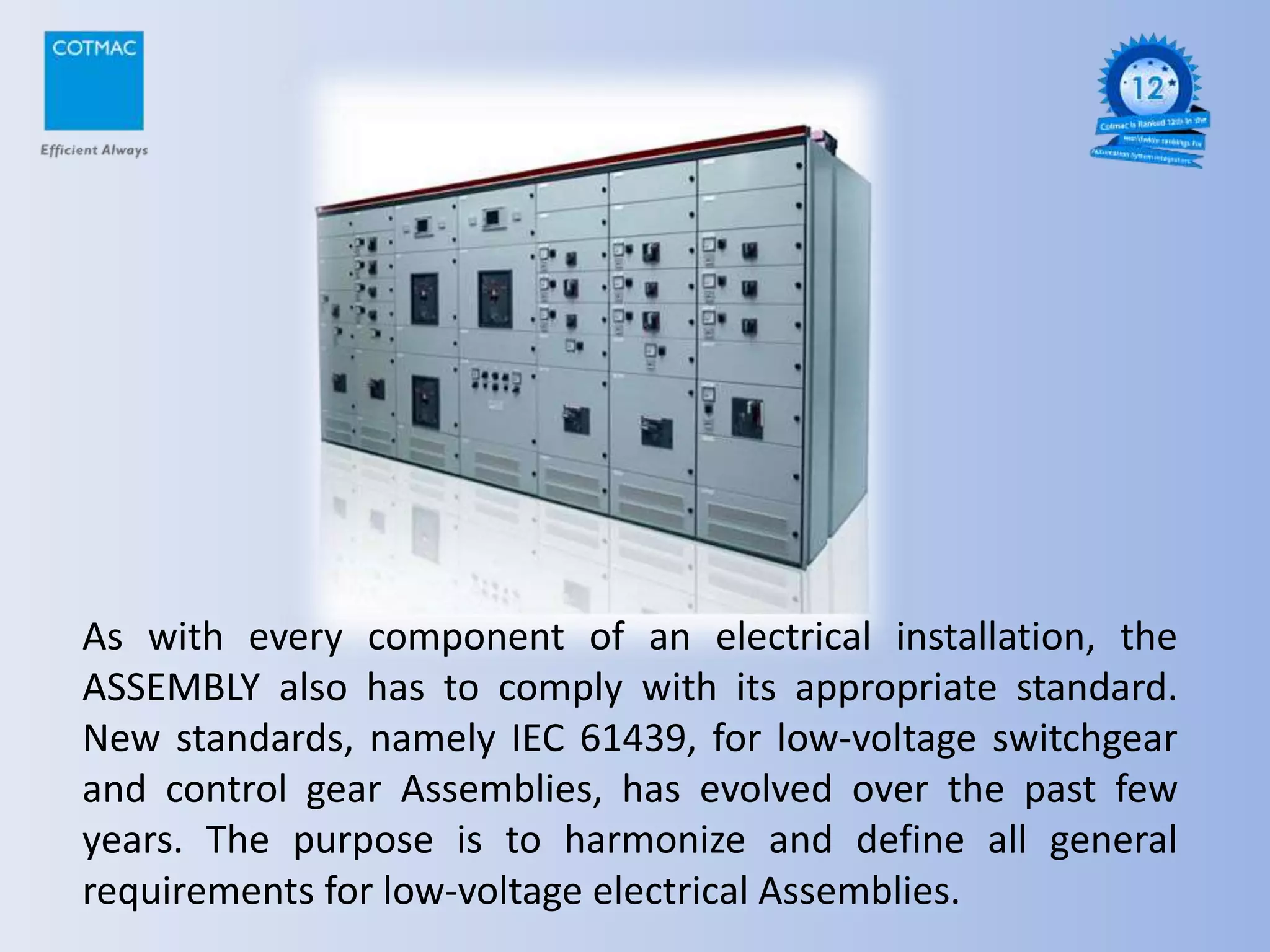 IEC 61439 - the new standard for low voltage components | PPTX