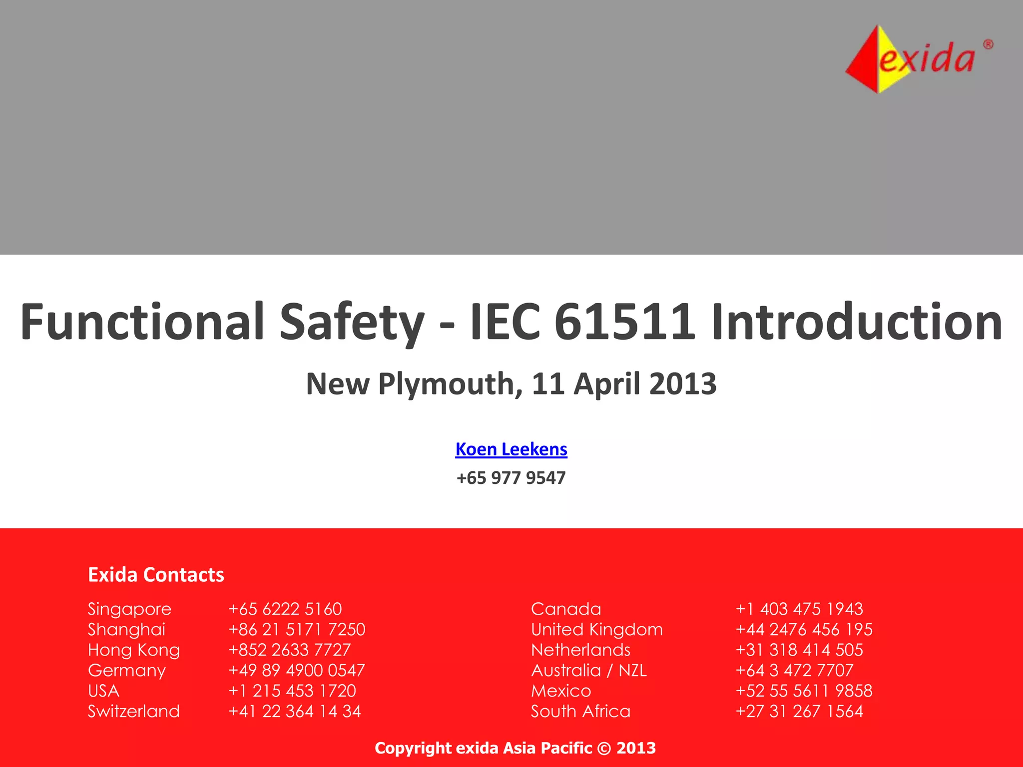 IEC 61511 introduction | PPTX