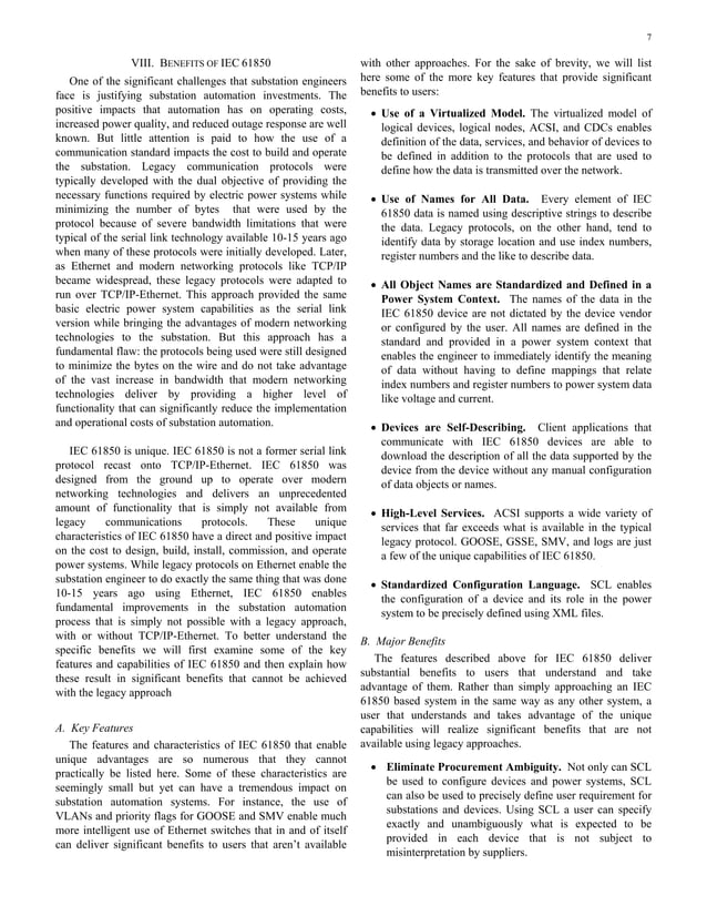 Iec61850 overview and benefits paper general | PDF