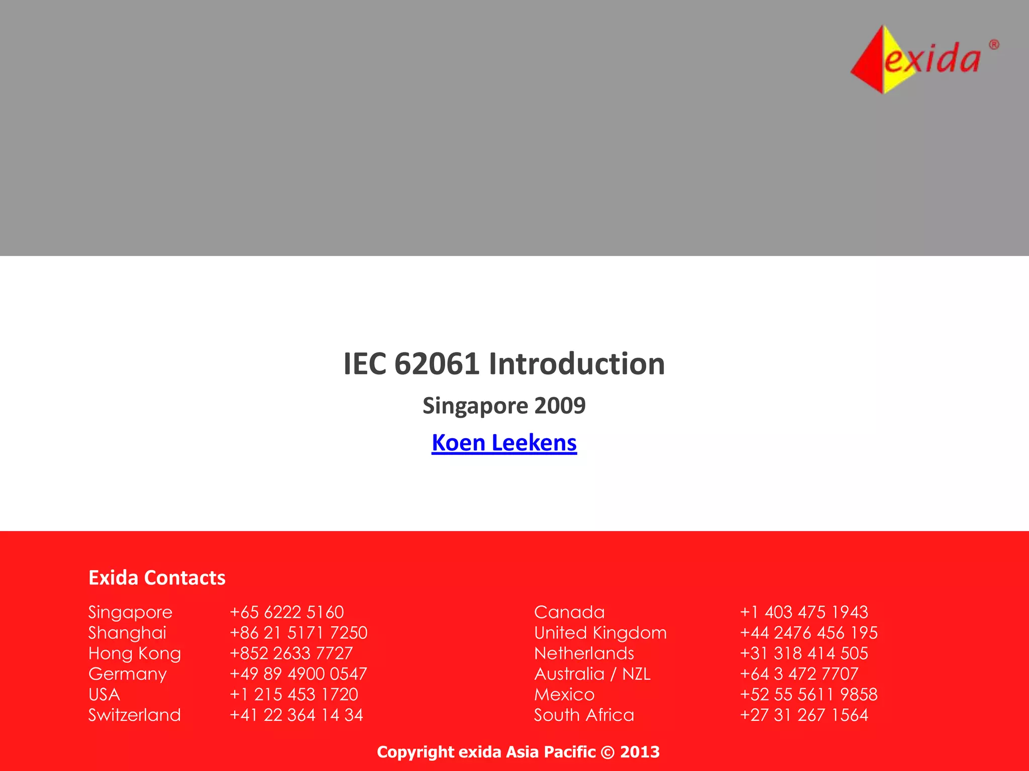IEC 62061 introduction | PPTX