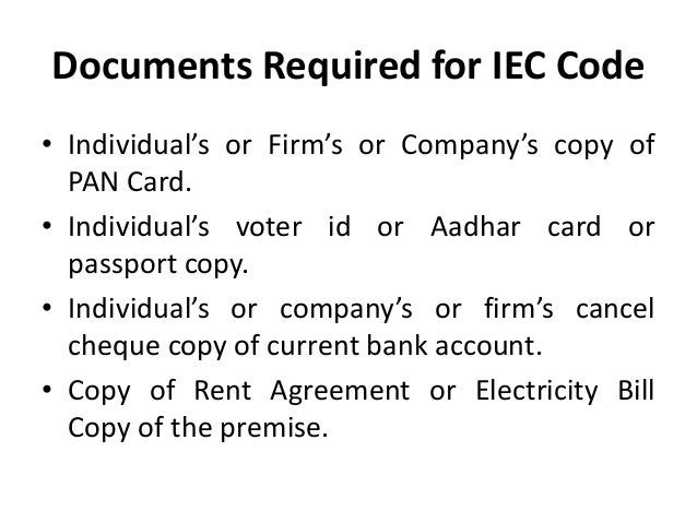 IEC Code Consultants India | PPSX