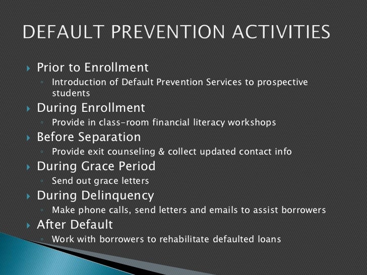 Jesse Marquez: Default Prevention