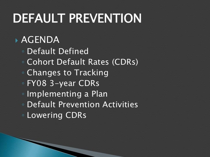 Jesse Marquez: Default Prevention