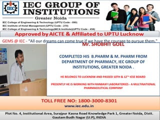 IEC GEM Department of Pharmacy | PPT