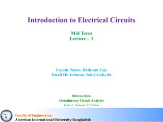 IEC_Mid Lecture-1.pptx,introduction to electrical circuit,slide-01 | PPT