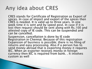 Ie code registration in chennai | PPT