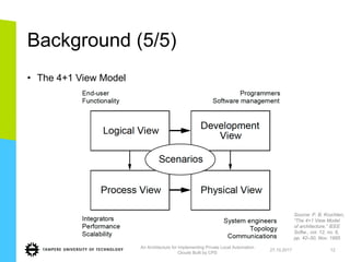 An Architecture for Implementing Private Local Automation Clouds Built by CPS | PPT
