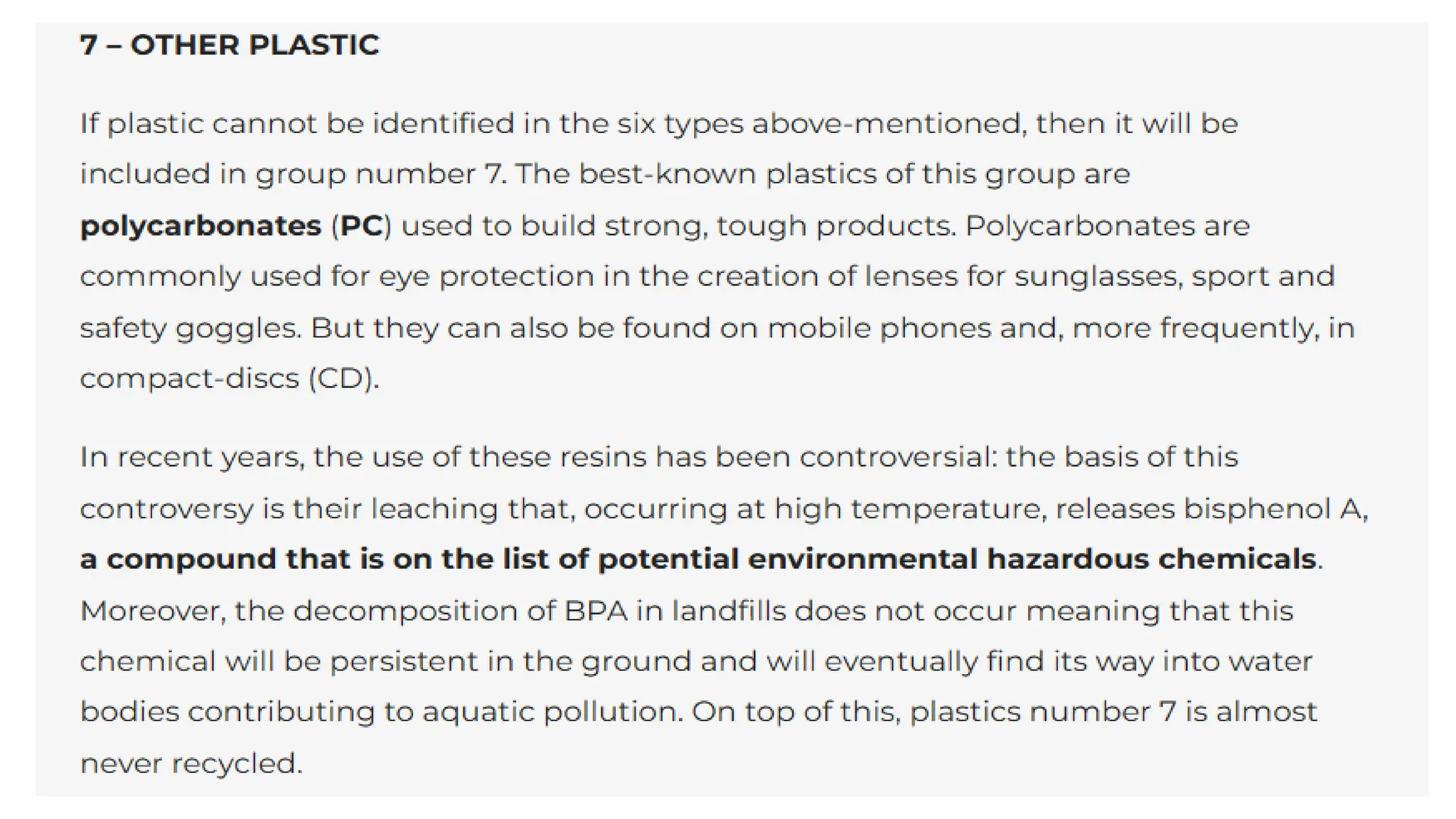 Information Education Communication - Seven Types of Plastic and ...