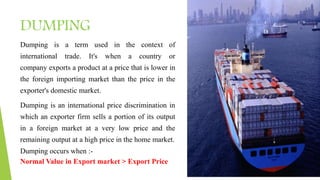 dumping and conditons for anti-dumping | PPT