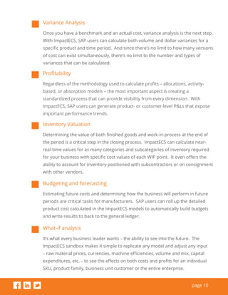SAP & ImpactECS for Manufacturers - Costing and Profitability | PDF