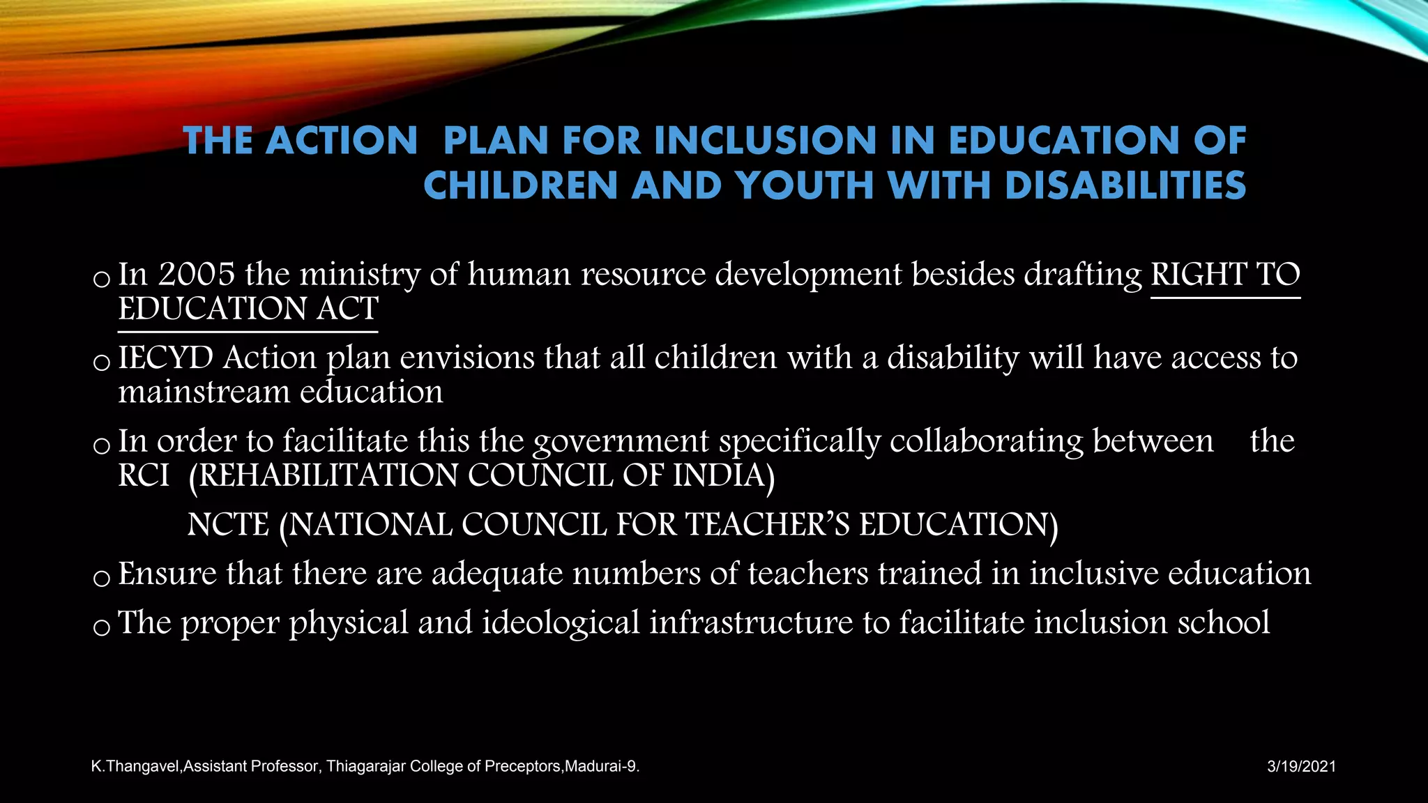 ACTION PLAN FOR INCLUSION IN EDUCATION | PPTX