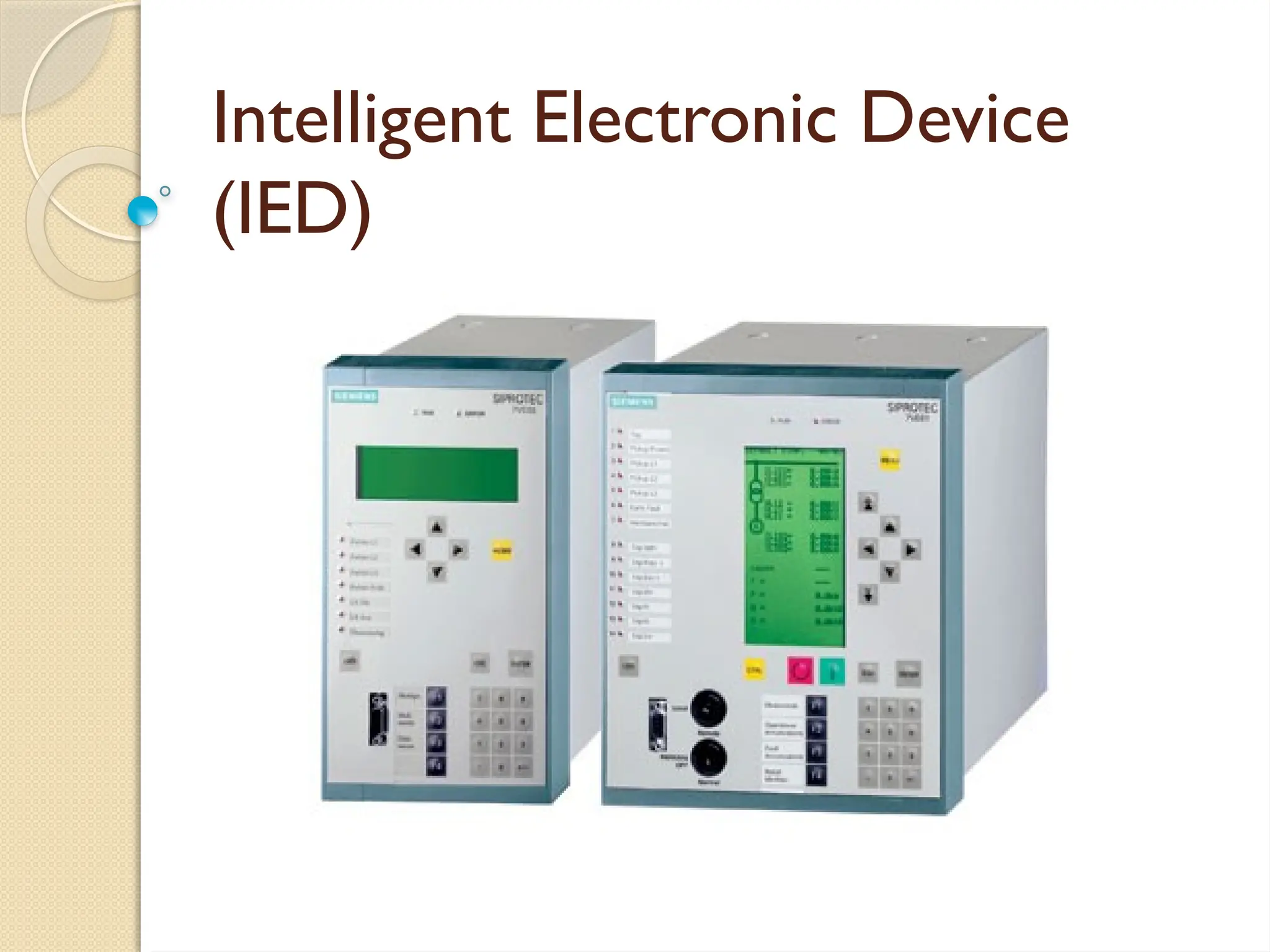 Intelligent Electronic Devices for Engineering | PPTX