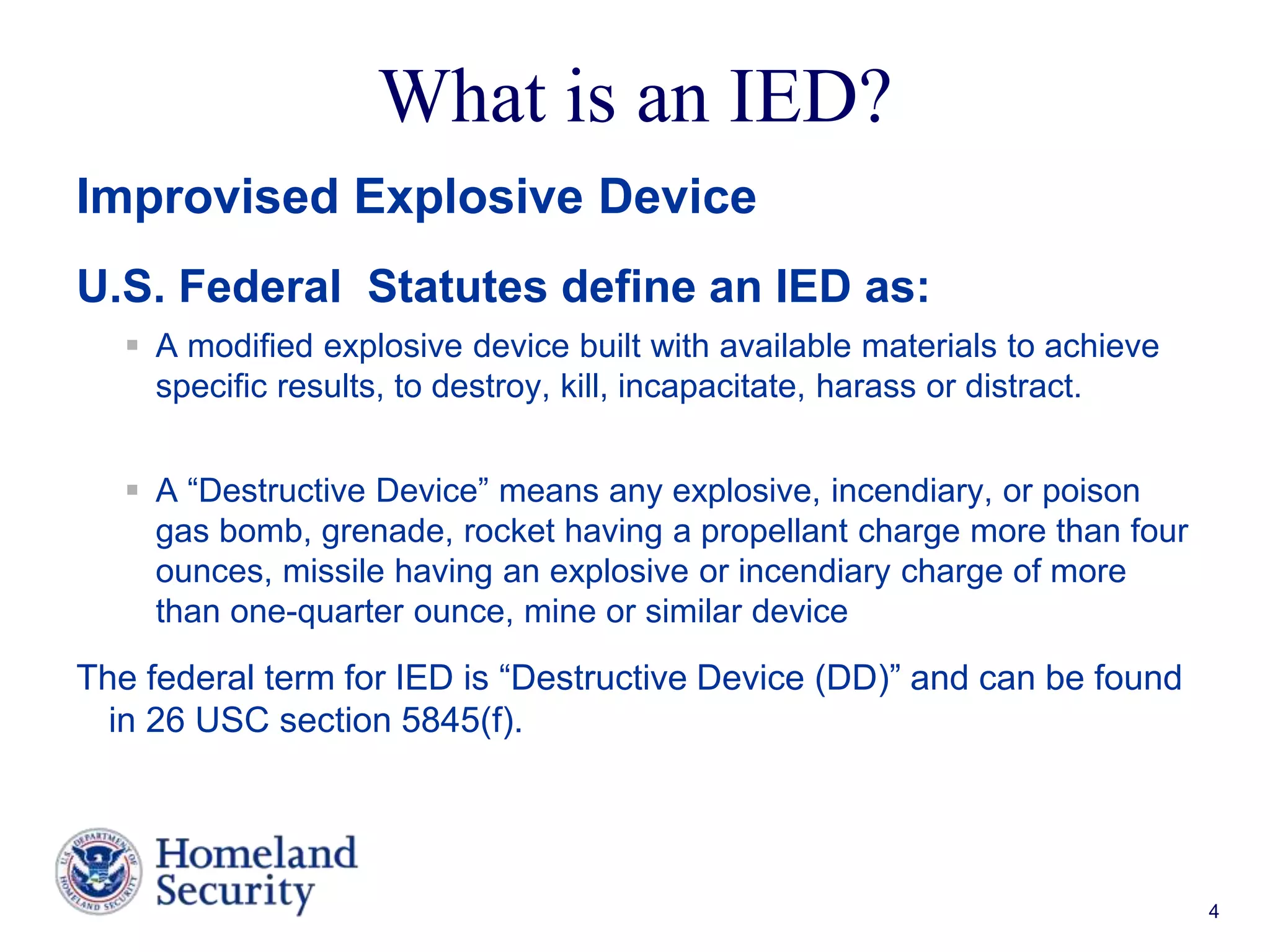 OFFSHC gets briefed on IEDs | PPTX