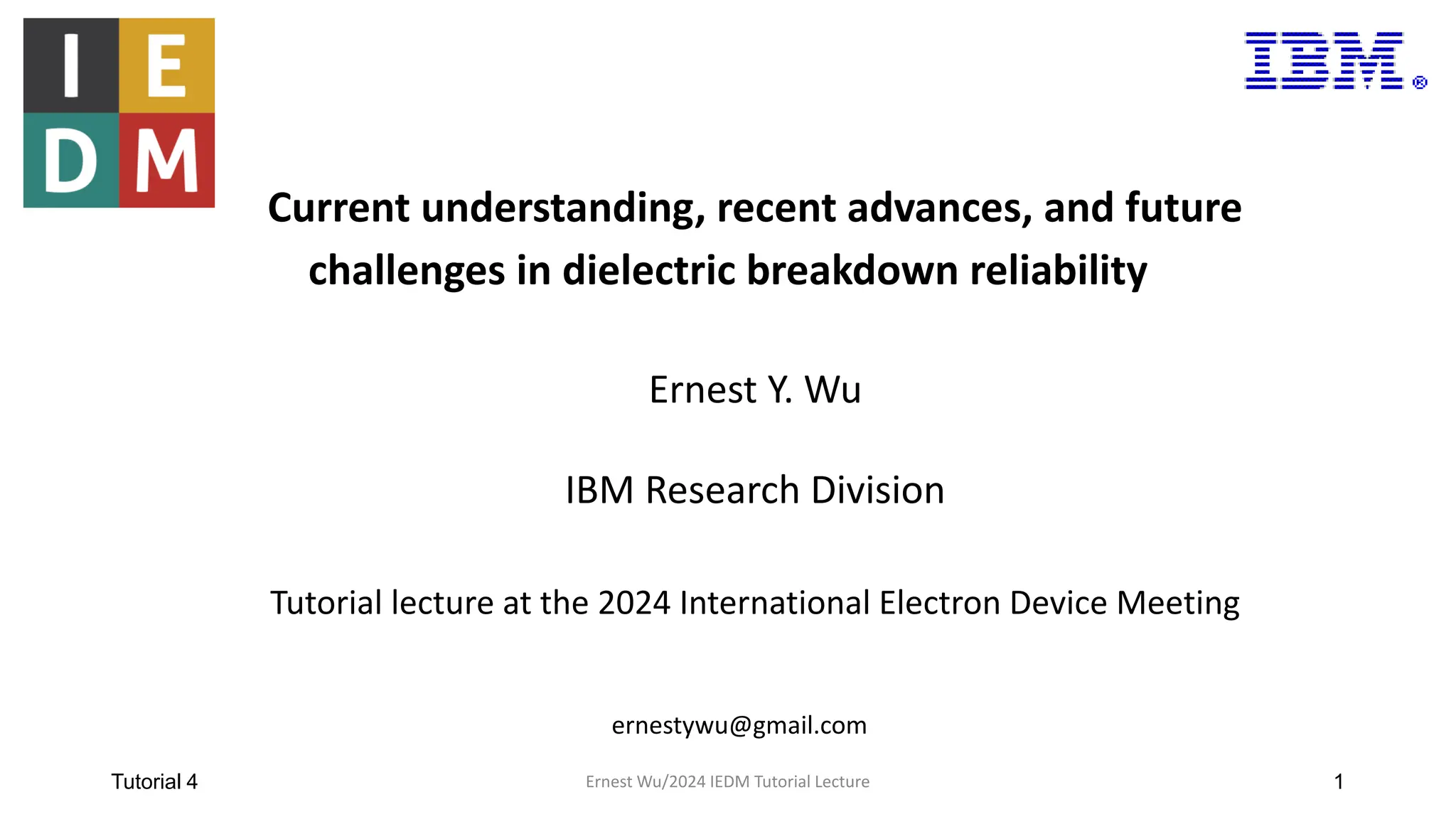 IEDM 2024 Tutorial4_Current understanding, recent advances, and future challenges in dielectric ...