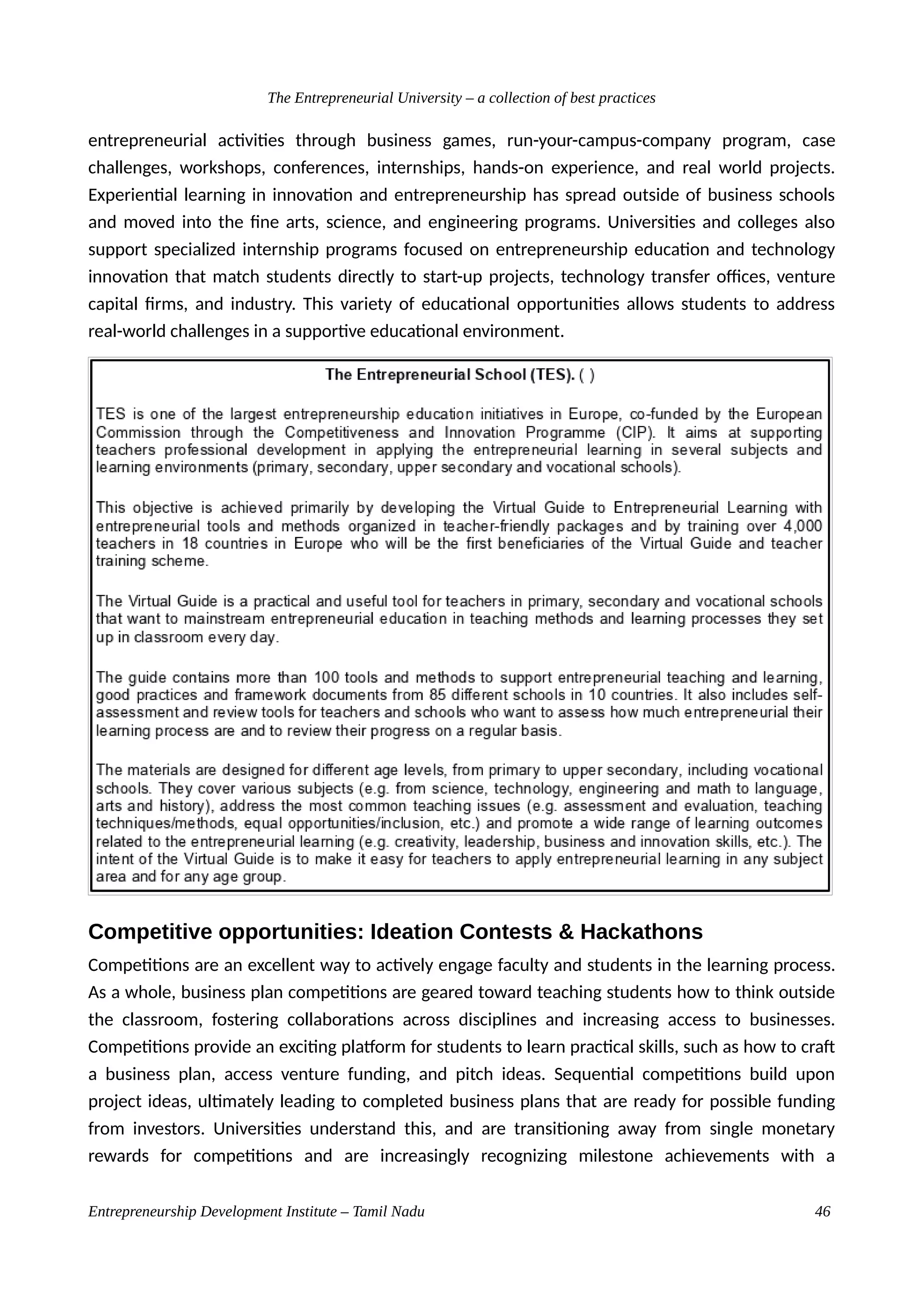 The Entrepreneurial University - A review of best practices | PDF