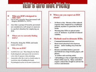 Ied’s(improvised explosive device)wcc | PPTX