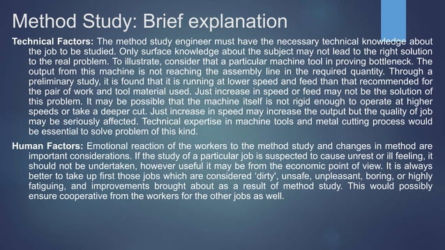 Industrial Engineering - Method Study | PPTX | Mechanical and ...