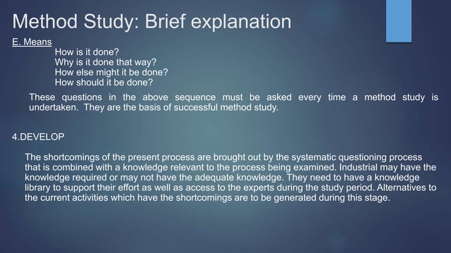Industrial Engineering - Method Study | PPTX | Mechanical and ...
