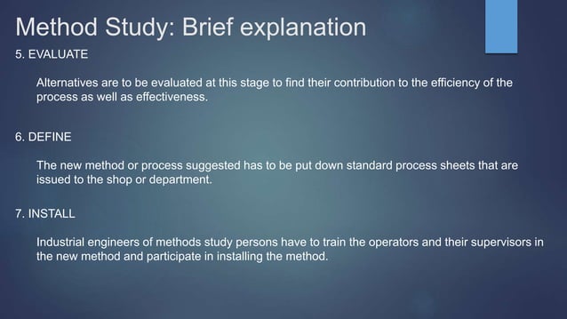 Industrial Engineering - Method Study | PPTX | Mechanical and Industrial Engineering Industry ...