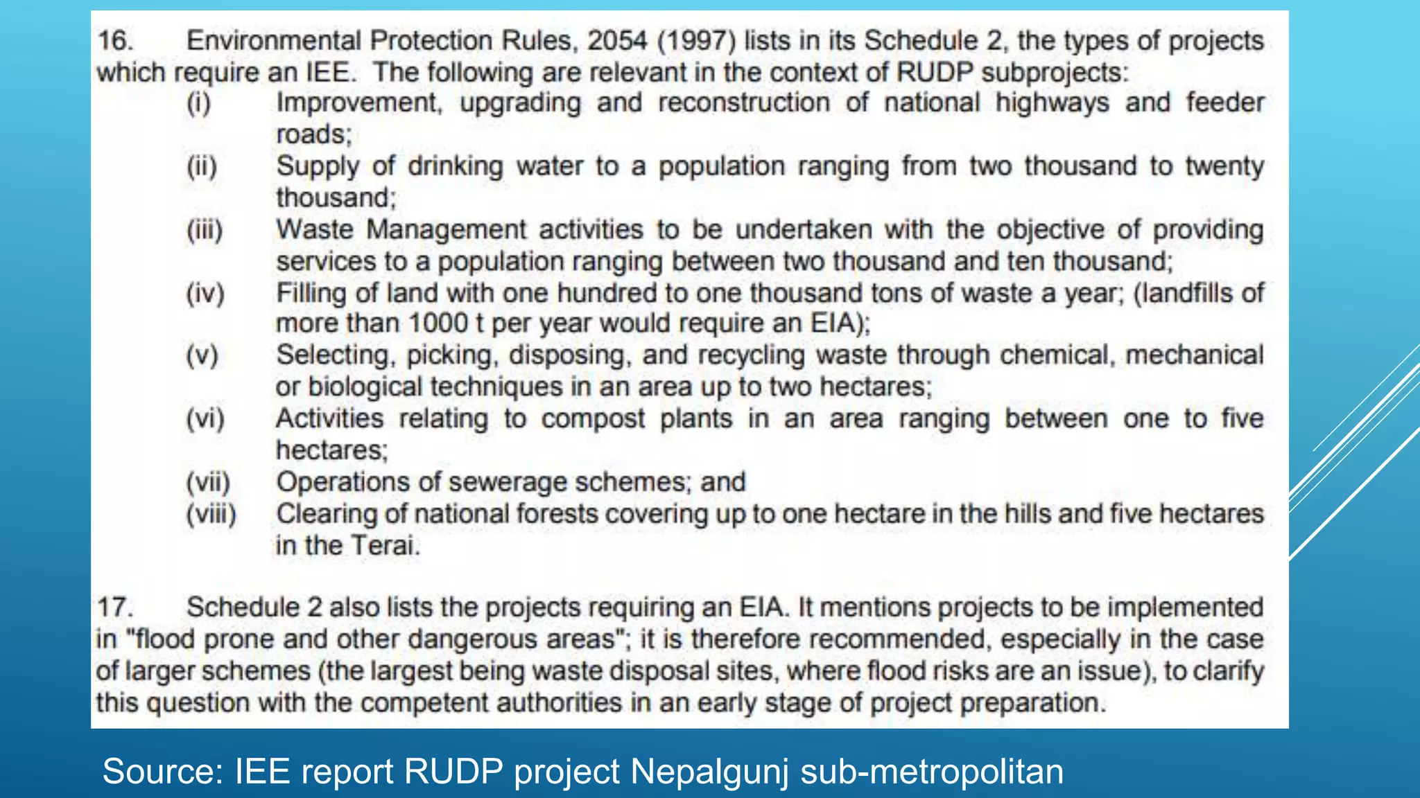 IEE and screening in EIA | PPTX