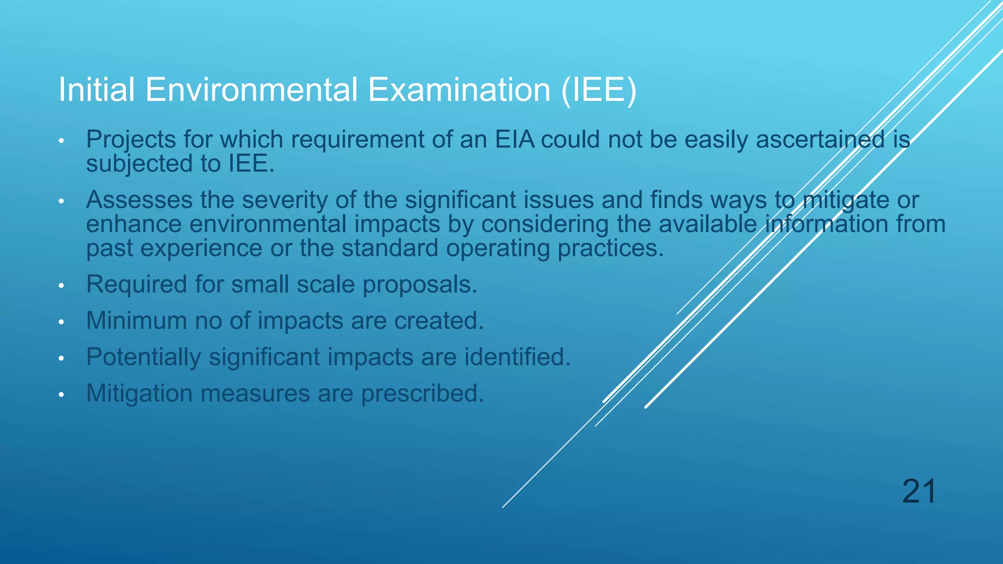 IEE and screening in EIA | PPTX