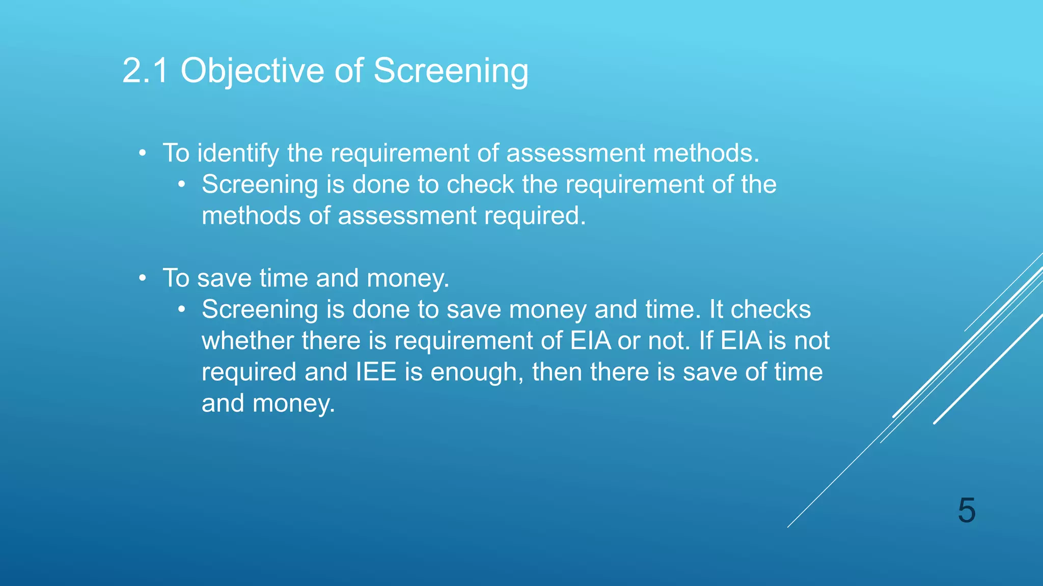 IEE and screening in EIA | PPTX