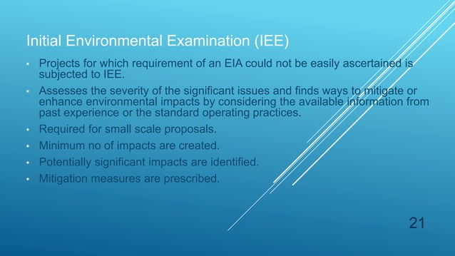 IEE and screening in EIA | PPTX | Civil Engineering Industry | Industries