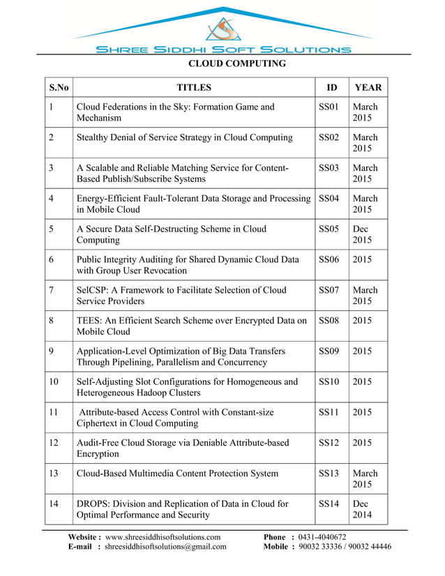 Msc IEEE Computer Science Projects | PDF