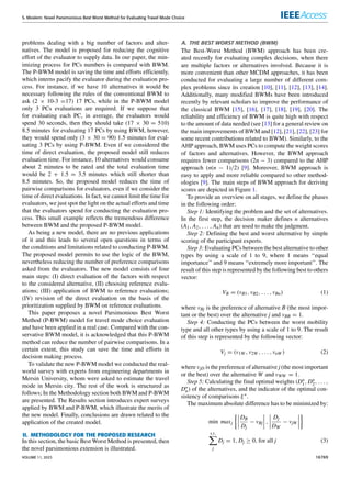 Parsimonious Best Worst Method | PDF