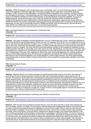 IEEE 2014 C# Projects | PDF