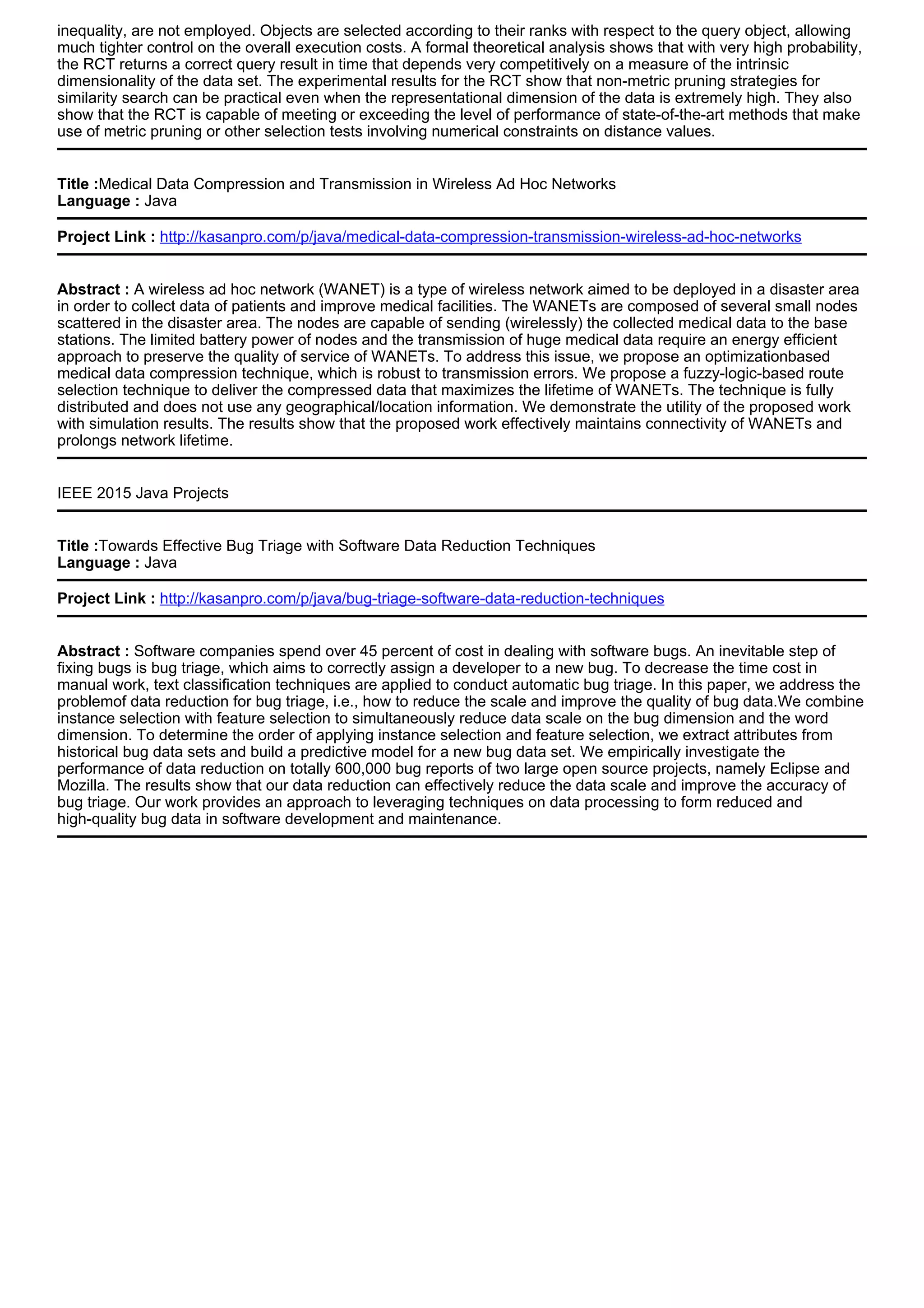 Ieee 2015 Java Projects Pdf Databases Computer Software And Applications