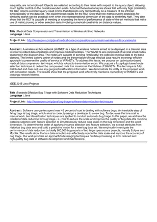 IEEE 2015 Java Projects | PDF | Databases | Computer Software and Applications