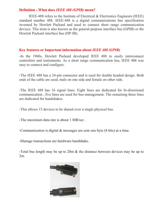 IEEE-488 | PDF | Computer Networking | Computing