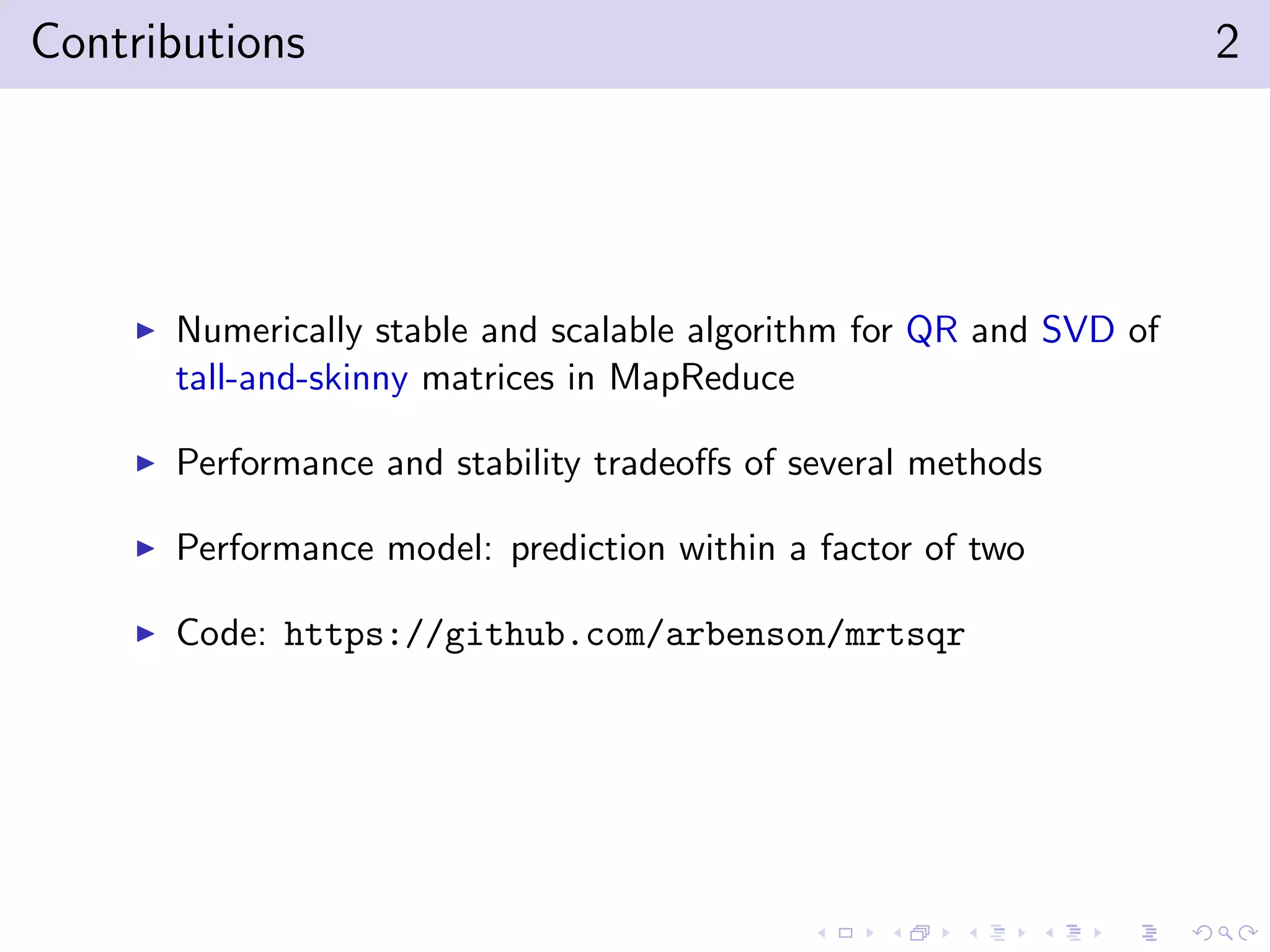 Direct QR factorizations for tall-and-skinny matrices in MapReduce architectures (IEEE BigData ...