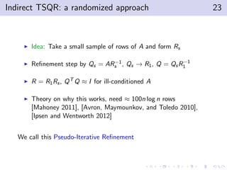 Direct QR factorizations for tall-and-skinny matrices in MapReduce architectures (IEEE BigData ...